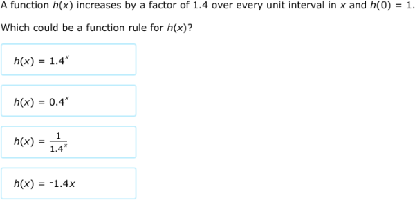 IXL - Identify linear and exponential functions (Year 13 maths practice)