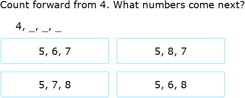 IXL - Count forward - up to 20 (Reception maths practice)