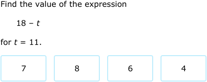 IXL - Evaluate variable expressions (Year 5 maths practice)