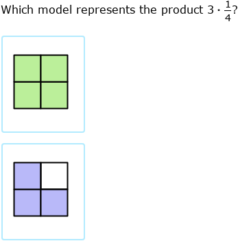 IXL - Multiply fractions by whole numbers: choose the model (Year 7 maths practice)