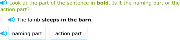 IXL - Is it the naming or action part of the sentence? (Year 2 English ...