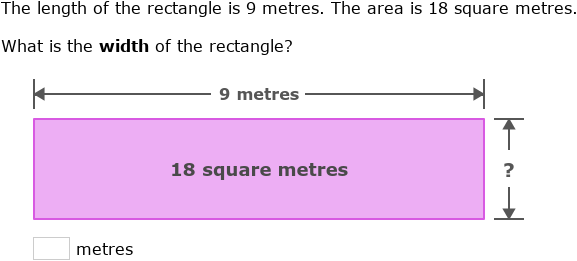 IXL - Find the missing side length of a rectangle (Year 5 maths practice)