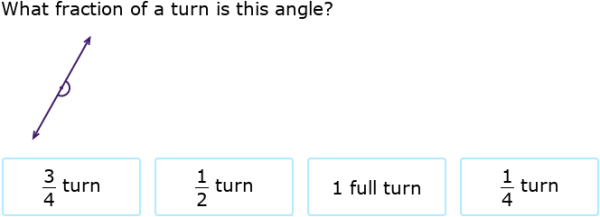 IXL - Fractions of a turn (Year 2 maths practice)