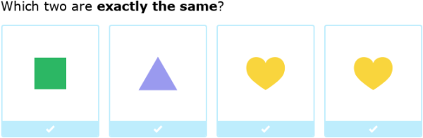 IXL - Same and different (Reception maths practice)