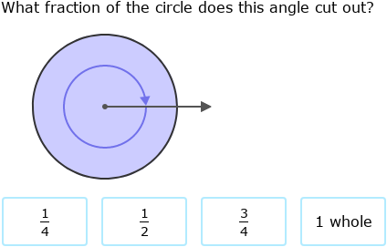 IXL - Angles as fractions of a circle (Year 5 maths practice)