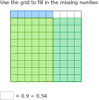IXL - Multiply two decimals using grids (Year 7 maths practice)