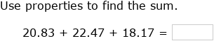 IXL - Use properties to add three decimals (Year 6 maths practice)