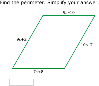 IXL - Add polynomials to find perimeter (Year 9 maths practice)